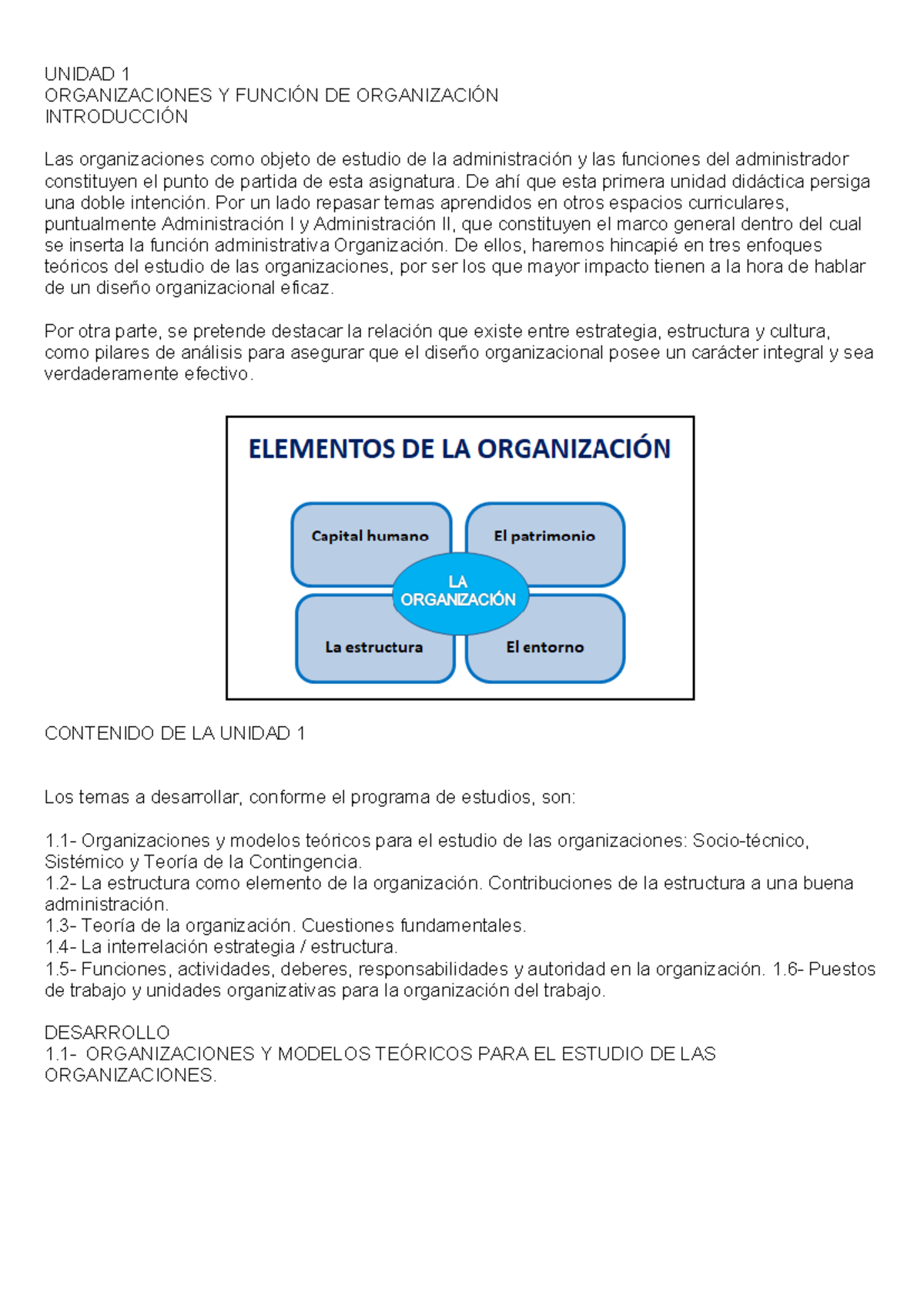 Apuntes Admin III Unidad 1 2024 - UNIDAD 1 ORGANIZACIONES Y FUNCIÓN DE ... Apuntes Admin III Unidad 1 2024 - UNIDAD 1 ORGANIZACIONES Y FUNCIÓN DE ...
