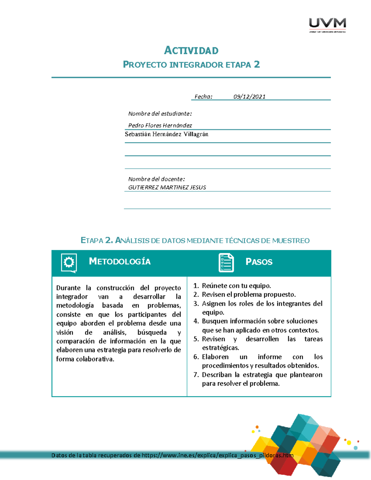 Actividad 7. Proyecto integrador etapa 2 PFH SHV - ACTIVIDAD PROYECTO INTEGRADOR ETAPA 2 Fecha ...