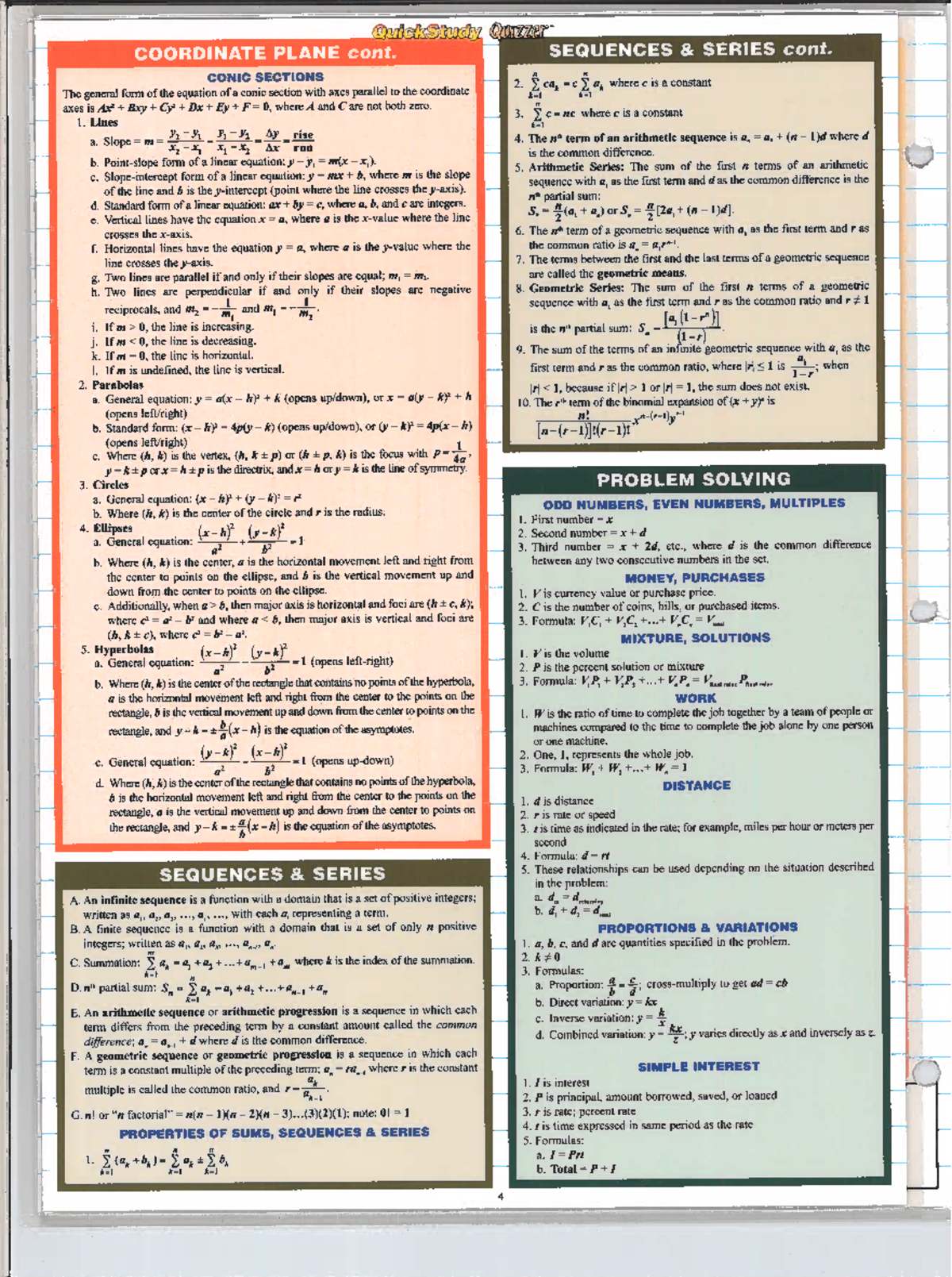Algebraic equations test questions and answers 4 - MATH 490 - Studocu