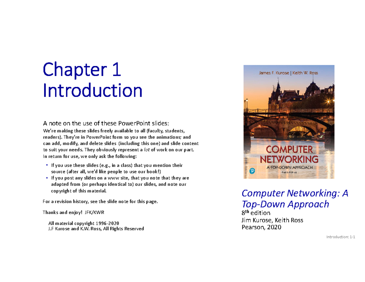 Chapter 1 Introduction - They’re in PowerPoint form so you see the ...