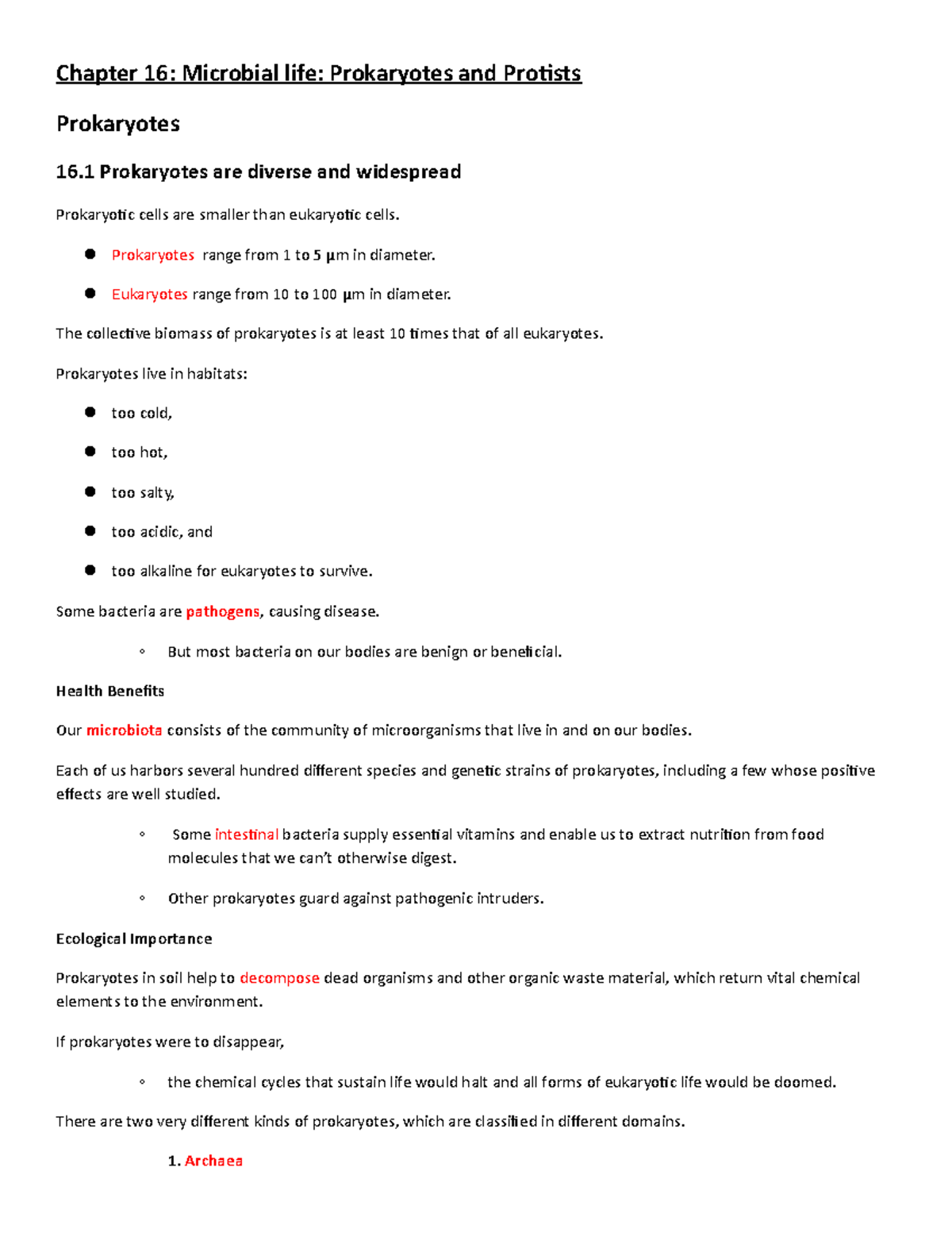 Chapter 16 - Biology 1407 outline notes, filled in from Dr. Burns ...