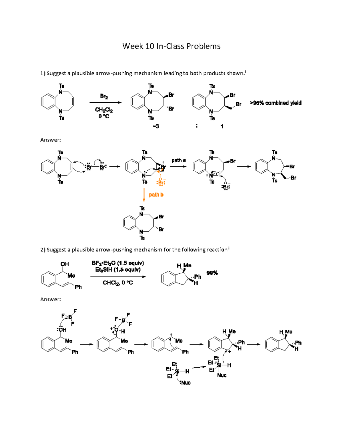 In class extra problems week 10 key - Week 10 In-Class Problems 1 ...