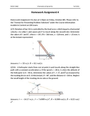 MECH 3482 Final Exam example - THE UNIVERSITY OF MANITOBA Final Examination, December XX, 20XX ...