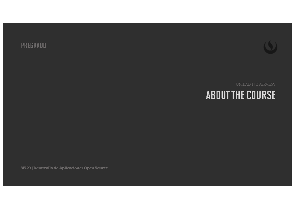 143185462 - lecturee - ABOUT THE COURSE SI 729 | Desarrollo de ...