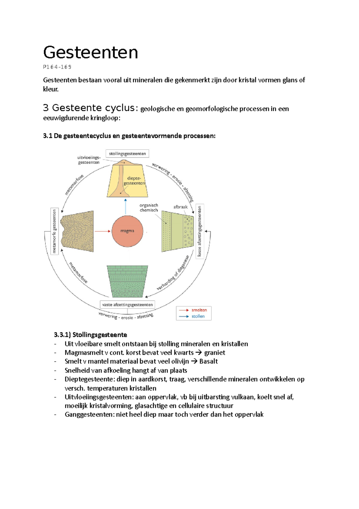 Gesteenten - Gesteenten P164- Gesteenten bestaan vooral uit mineralen ...