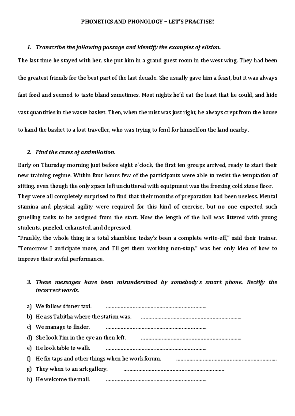 Phonetics AND Phonology Practice - PHONETICS AND PHONOLOGY – LET’S ...