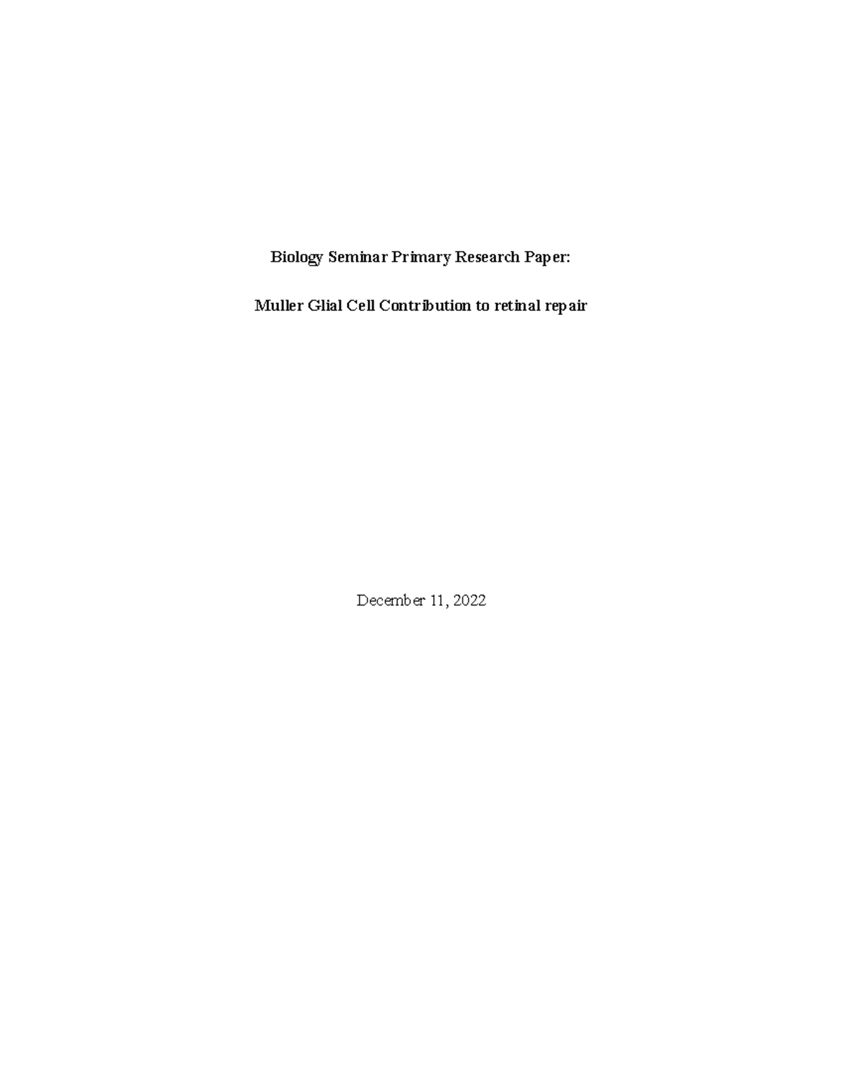 BIO 440 research paper (edit 2) - Biology Seminar Primary Research ...