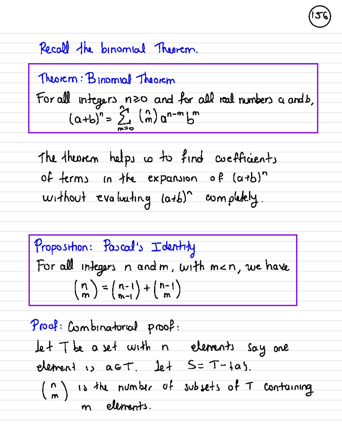 MATH 1130 W24 Week 13 - 1234 - Recall the binomial Theorem . Theorem ...
