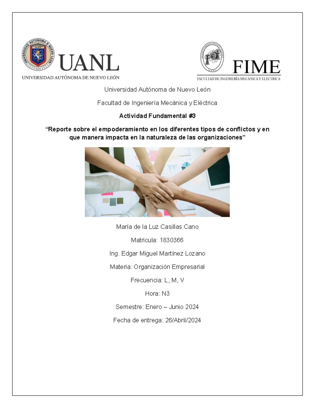 Act Fund 3 Org Emp - Universidad Autónoma de Nuevo León Facultad de ...