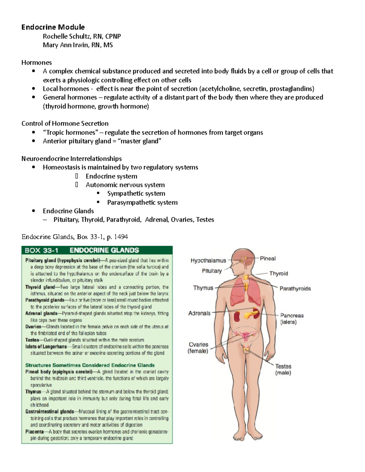 Pedi Endocrine Type 1 Diabetes Module - Endocrine Module Rochelle ...
