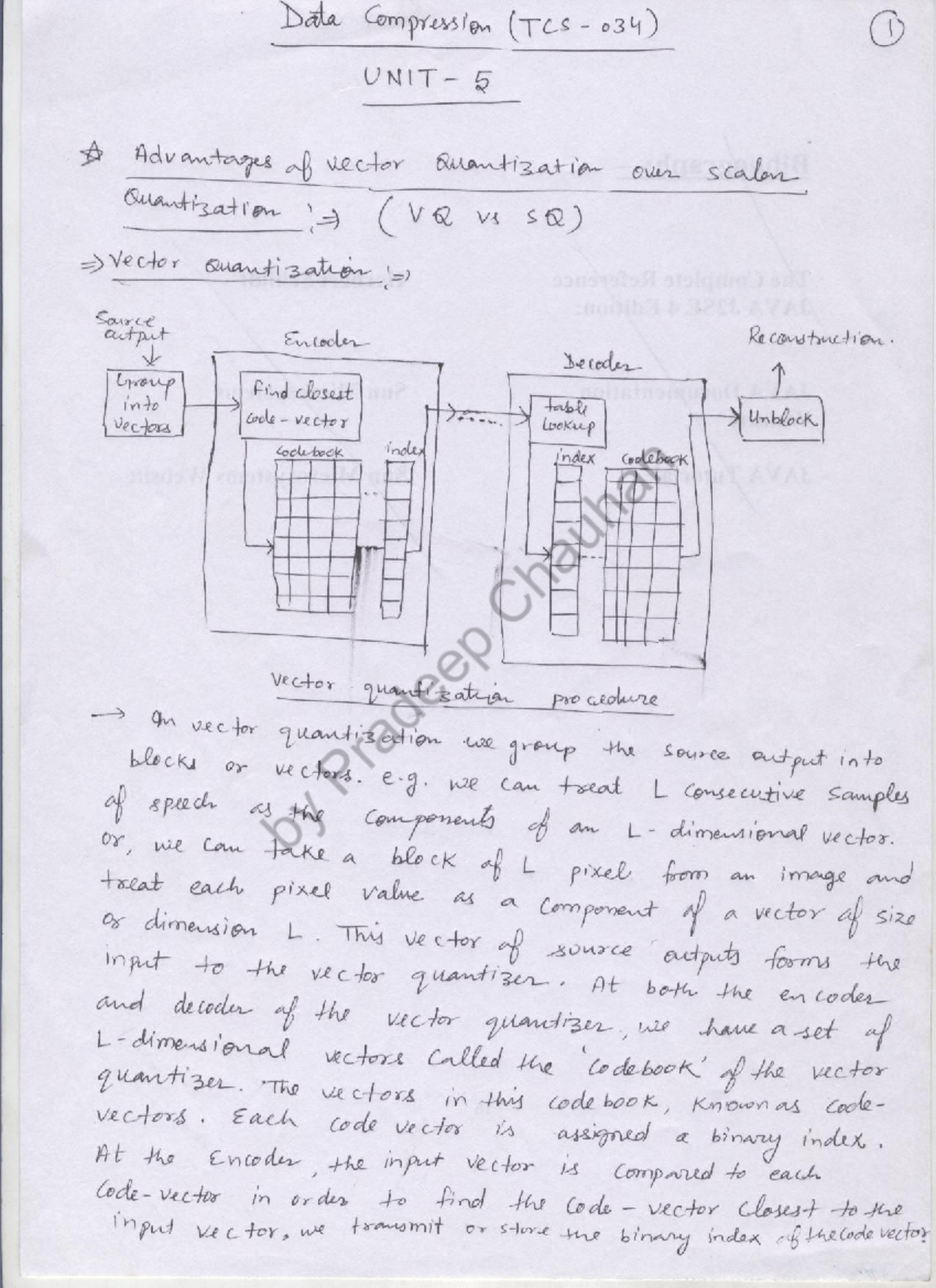 DC Unit 5 notes - Data Compression (TCS 034) I 5 Advantages of vector ...