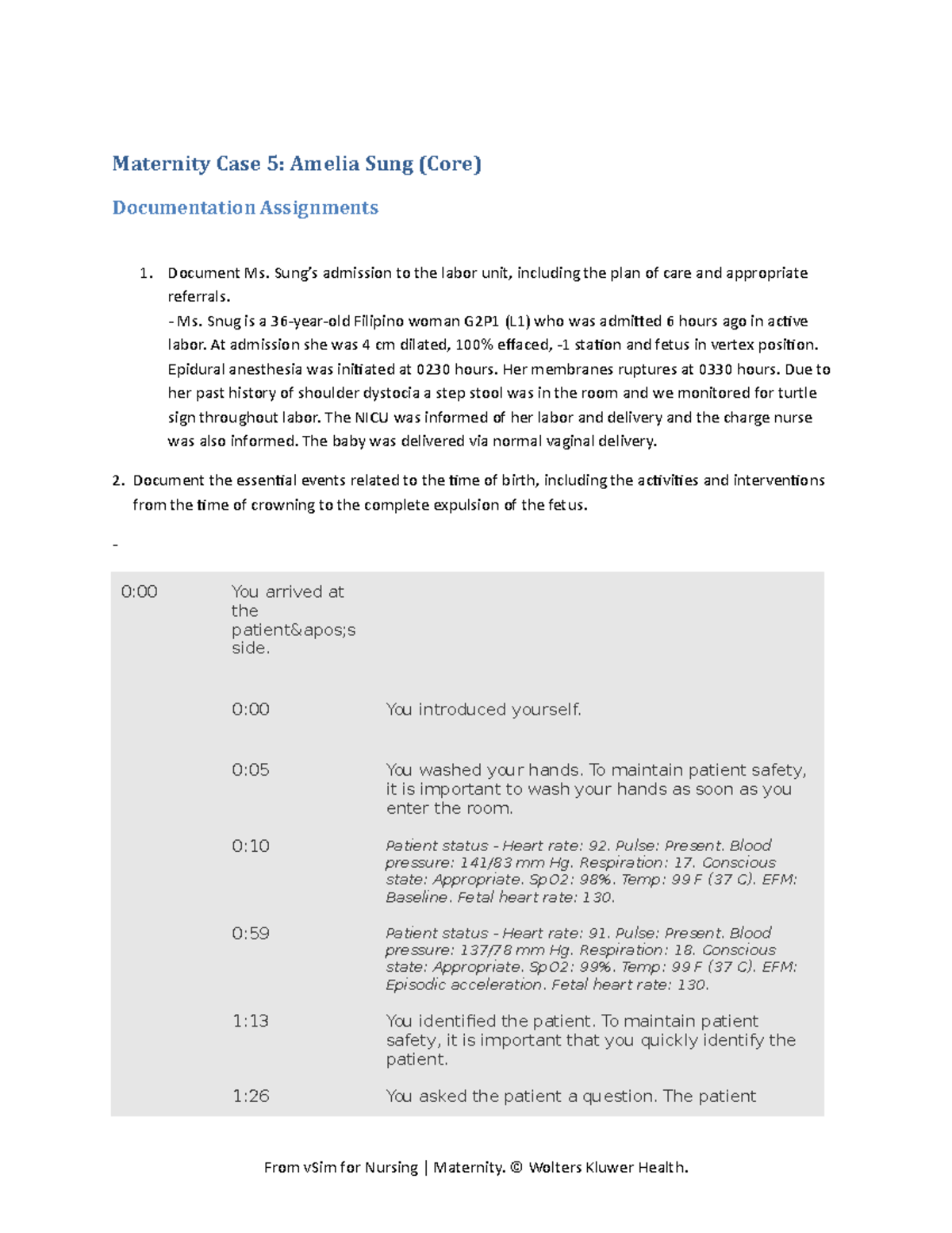 Maternity Case 05 Amelia Sung Core DA - Maternity Case 5: Amelia Sung ...