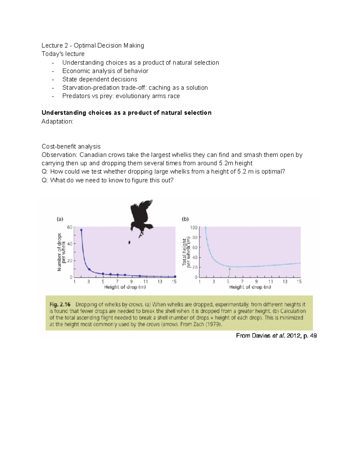 Lecture 2 - Optimal Decision Making - Lecture 2 - Optimal Decision Making Today's lecture ...