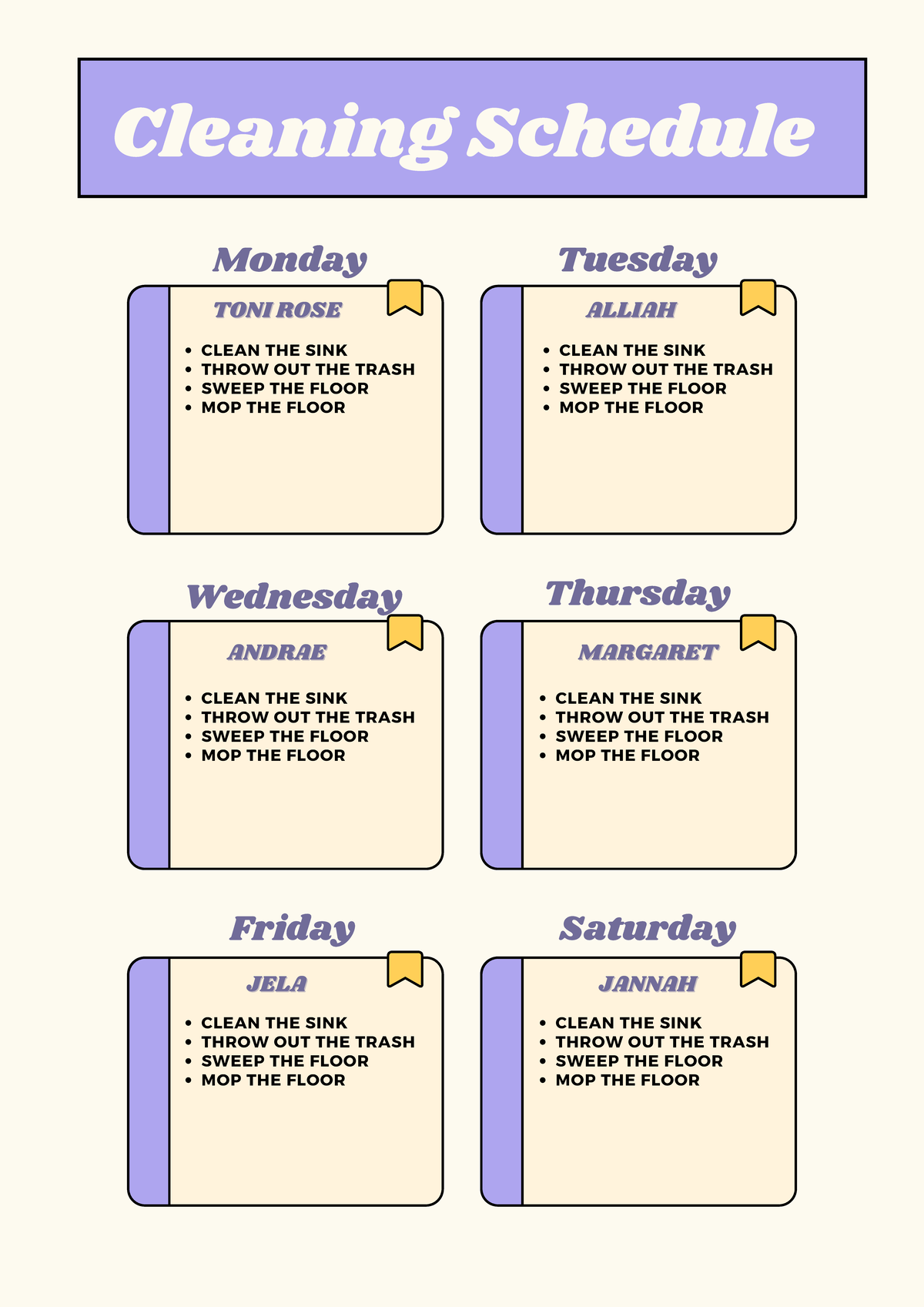 Simple Clean Weekly Schedule Instagram Story (Posters) - Monday ...