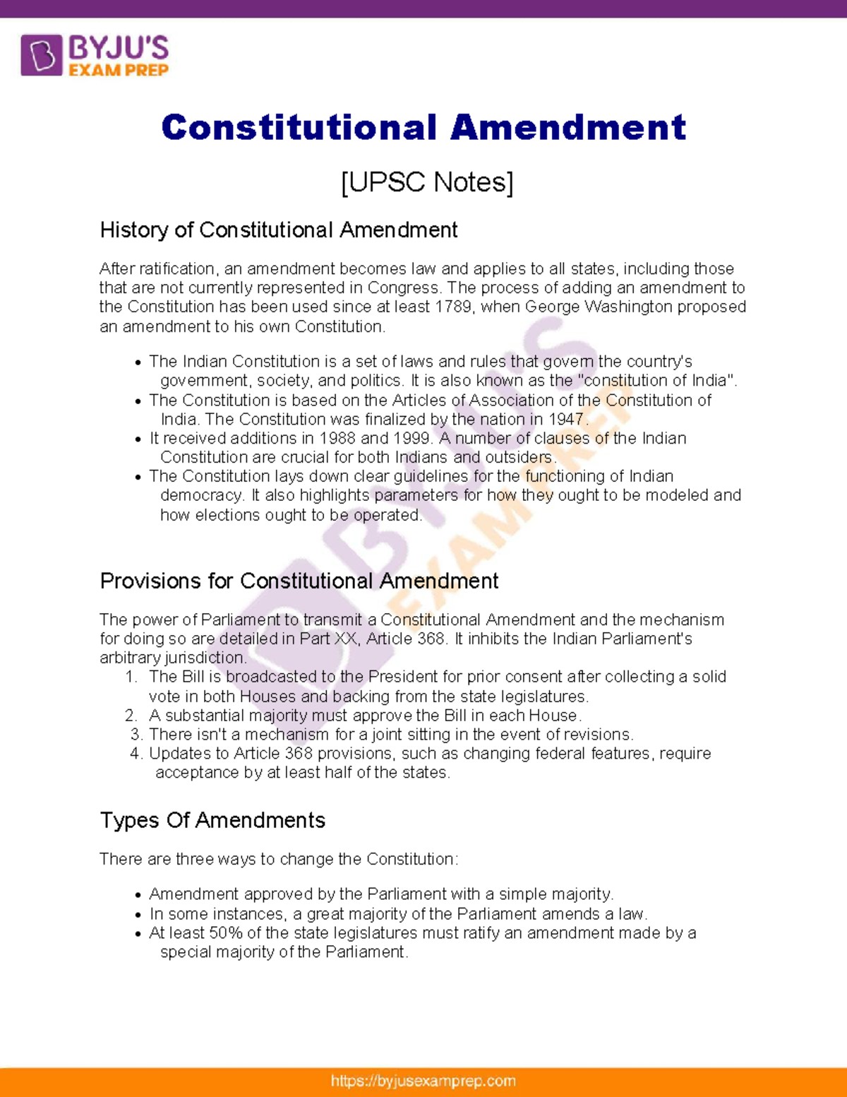 Constitutional amendment upsc notes 48 - Constitutional Amendment [UPSC ...
