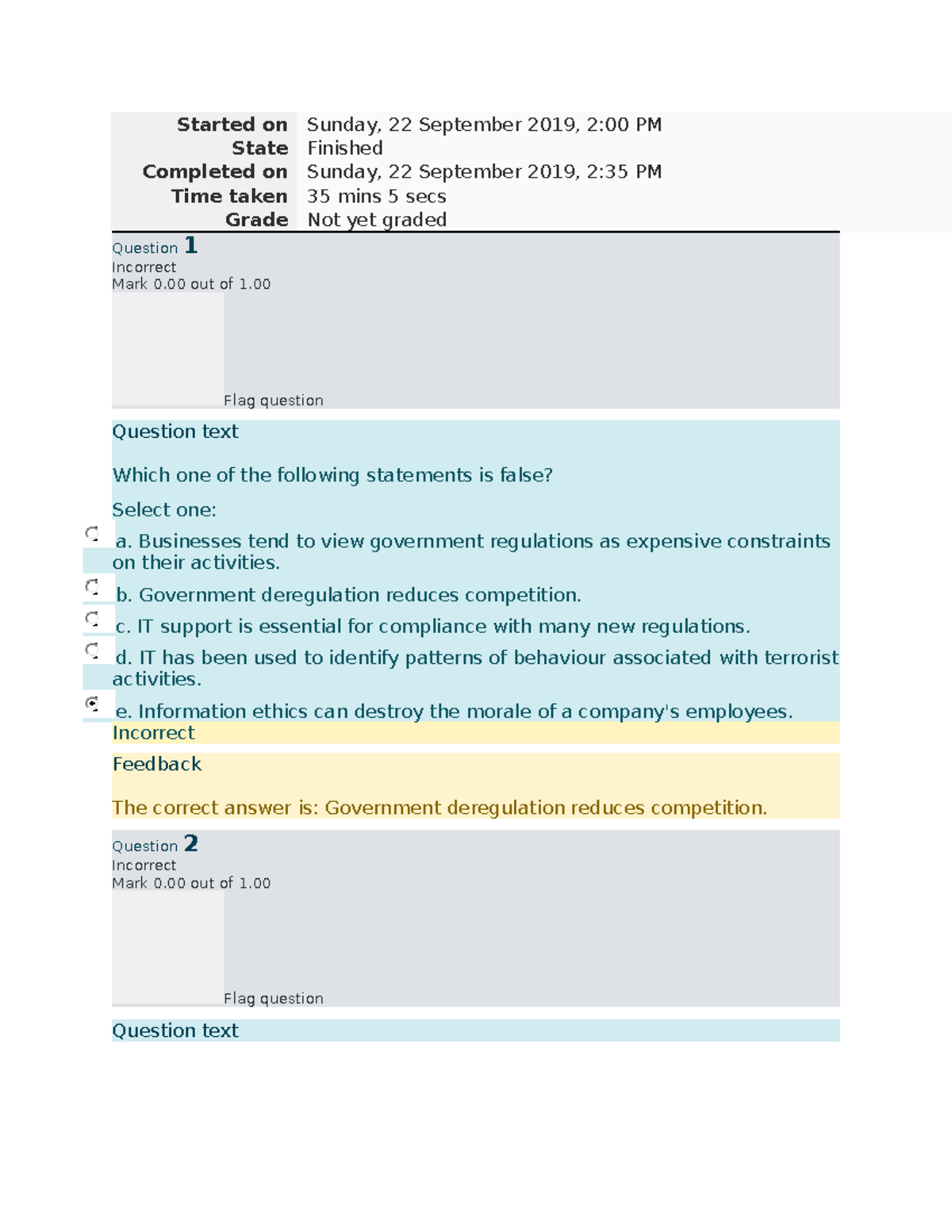 Quiz2 - Students examine the ability of information technology to ...