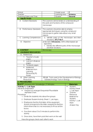 Lesson PLAN - LESSON PLAN IN TVL I. Objectives: At the end of the ...