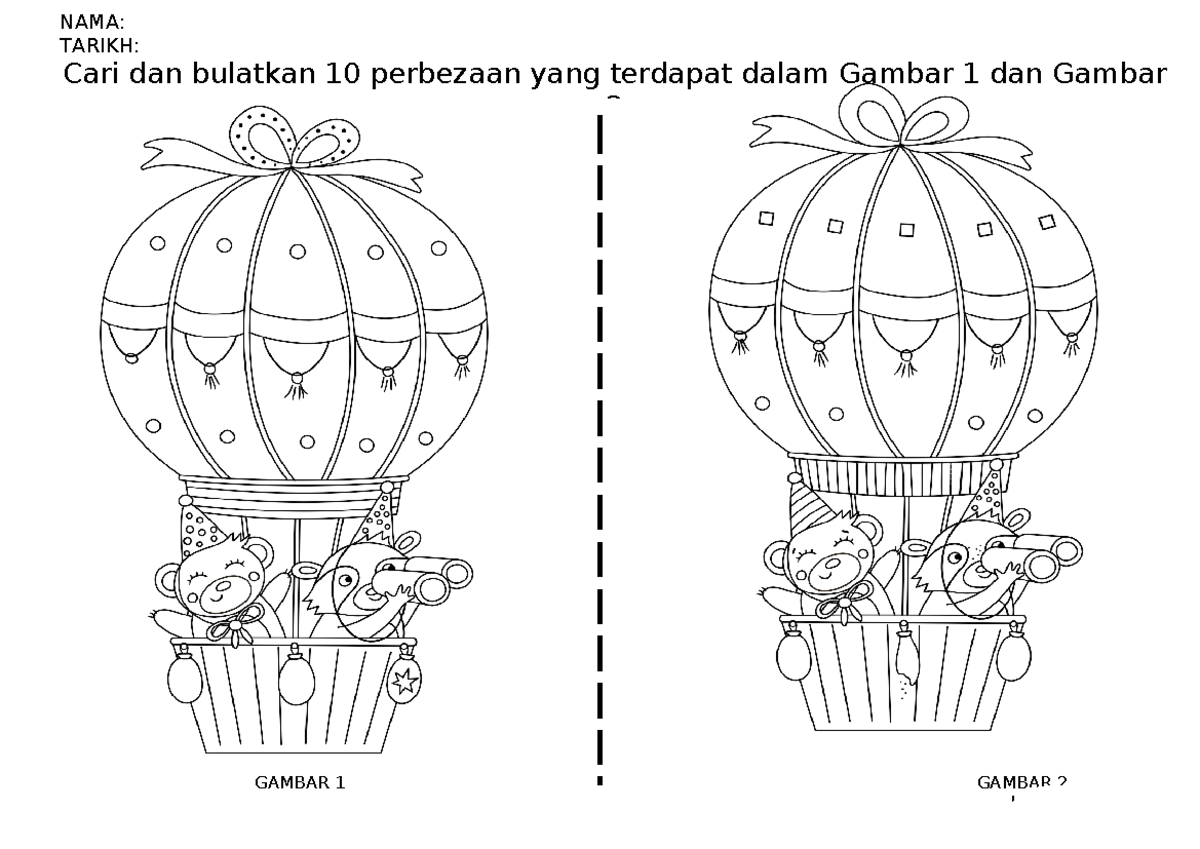 Spot the differences - Latihan Mengajar - GAMBAR 1 GAMBAR 2 eslvault ...