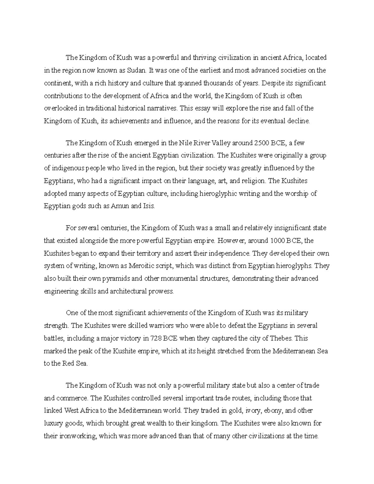 The Kingdom of Kush A Flourishing Civilization in Ancient Africa - The ...