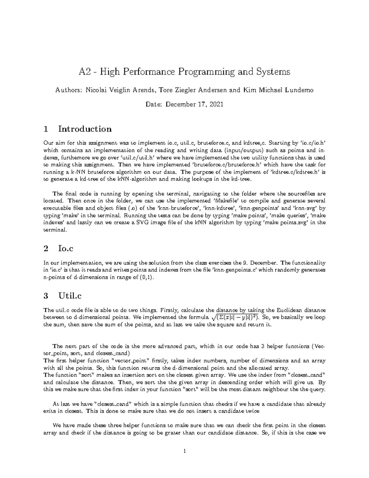 High Performance Programmering Og Systemer A2 A2 High Performance Programming And Systems 3223