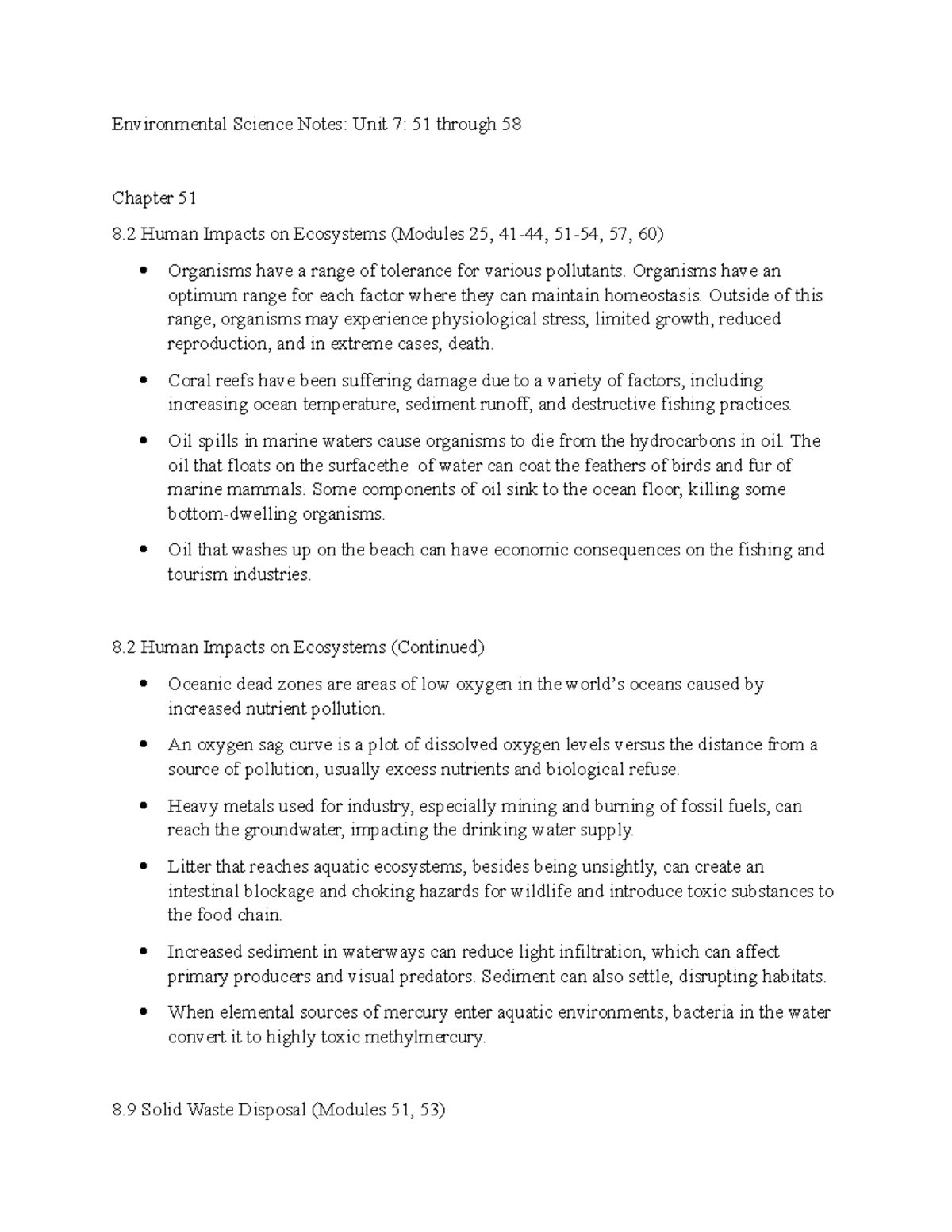 Environmental Science Notes Unit 7 pt 3 - Organisms have an optimum ...