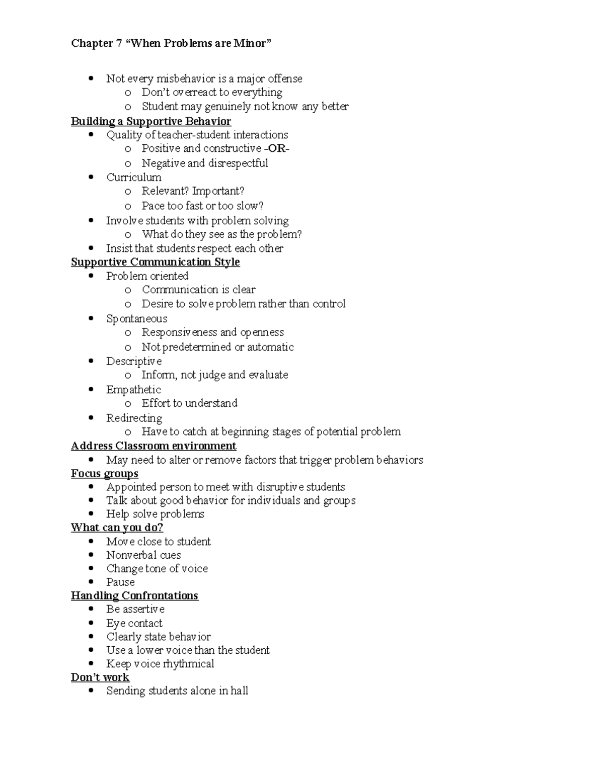 Chapter 7 when problems are minor - Chapter 7 “When Problems are Minor ...