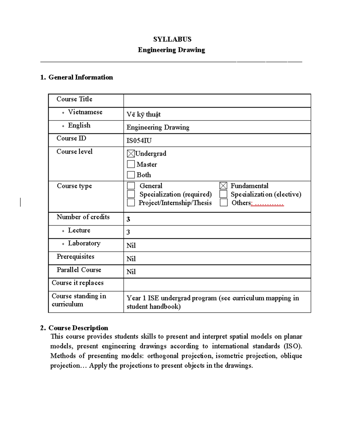 ED Syllabus - Lecture notes 5 - SYLLABUS Engineering Drawing General ...