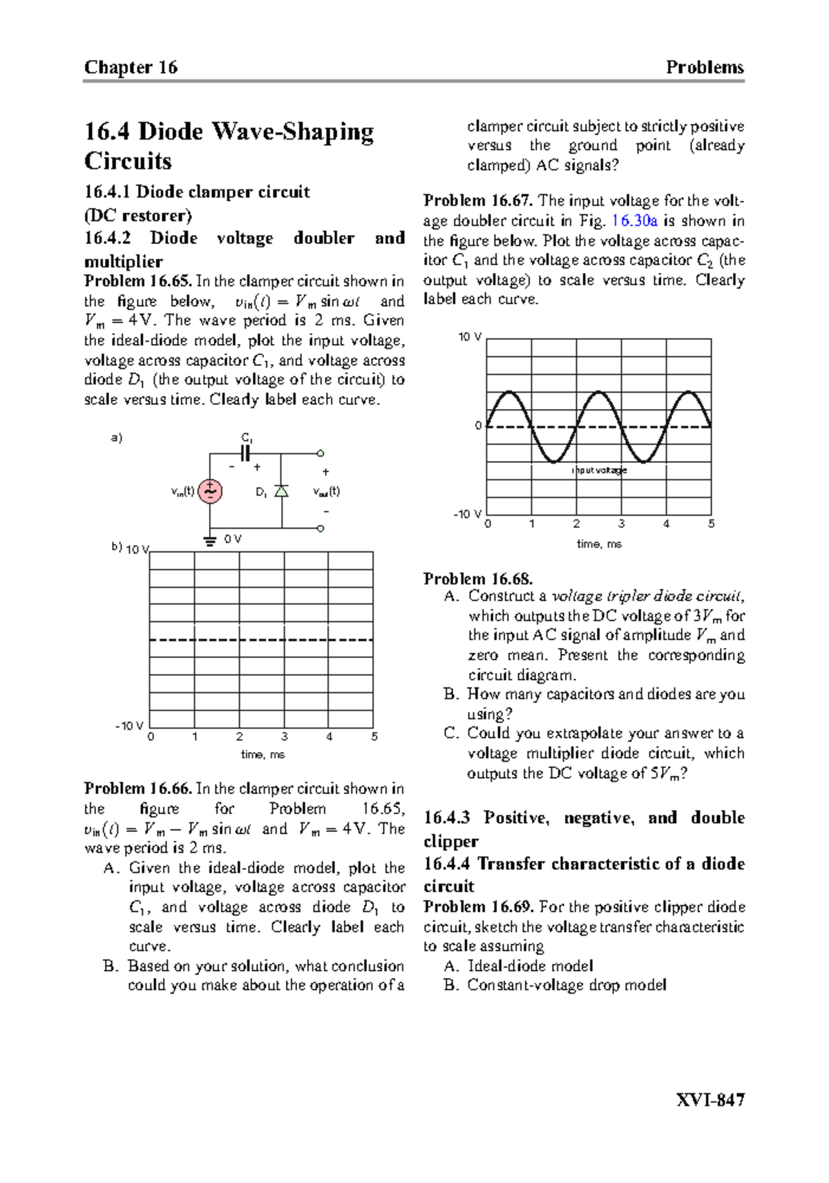Practical Electrical Engineering-287 - 16 Diode Wave-Shaping Circuits 16.4 Diode clamper circuit ...