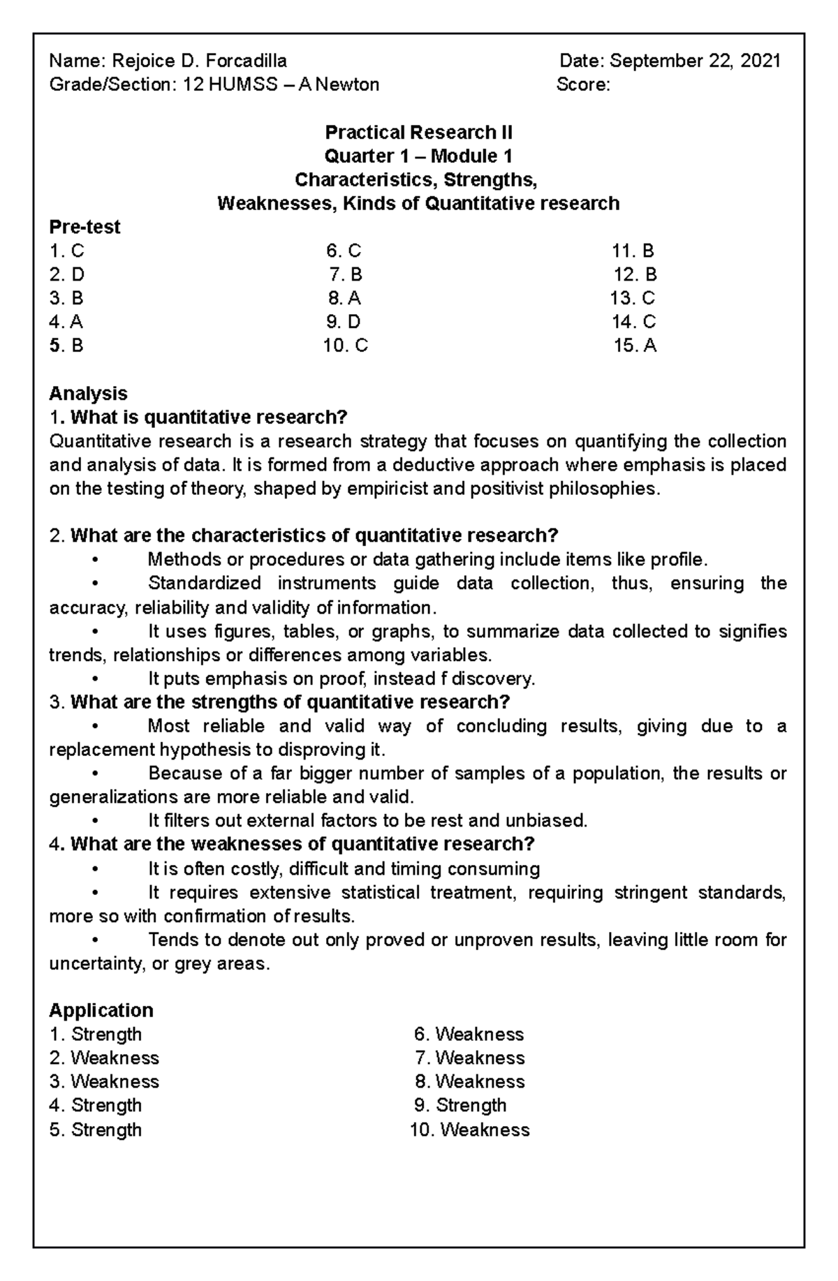 12 - PR2 Q1-M1 - practical research - Name: Rejoice D. Forcadilla Date ...