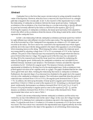 Phys #4 - Friction Lab - Abstract In lab 7, the objective of the ...
