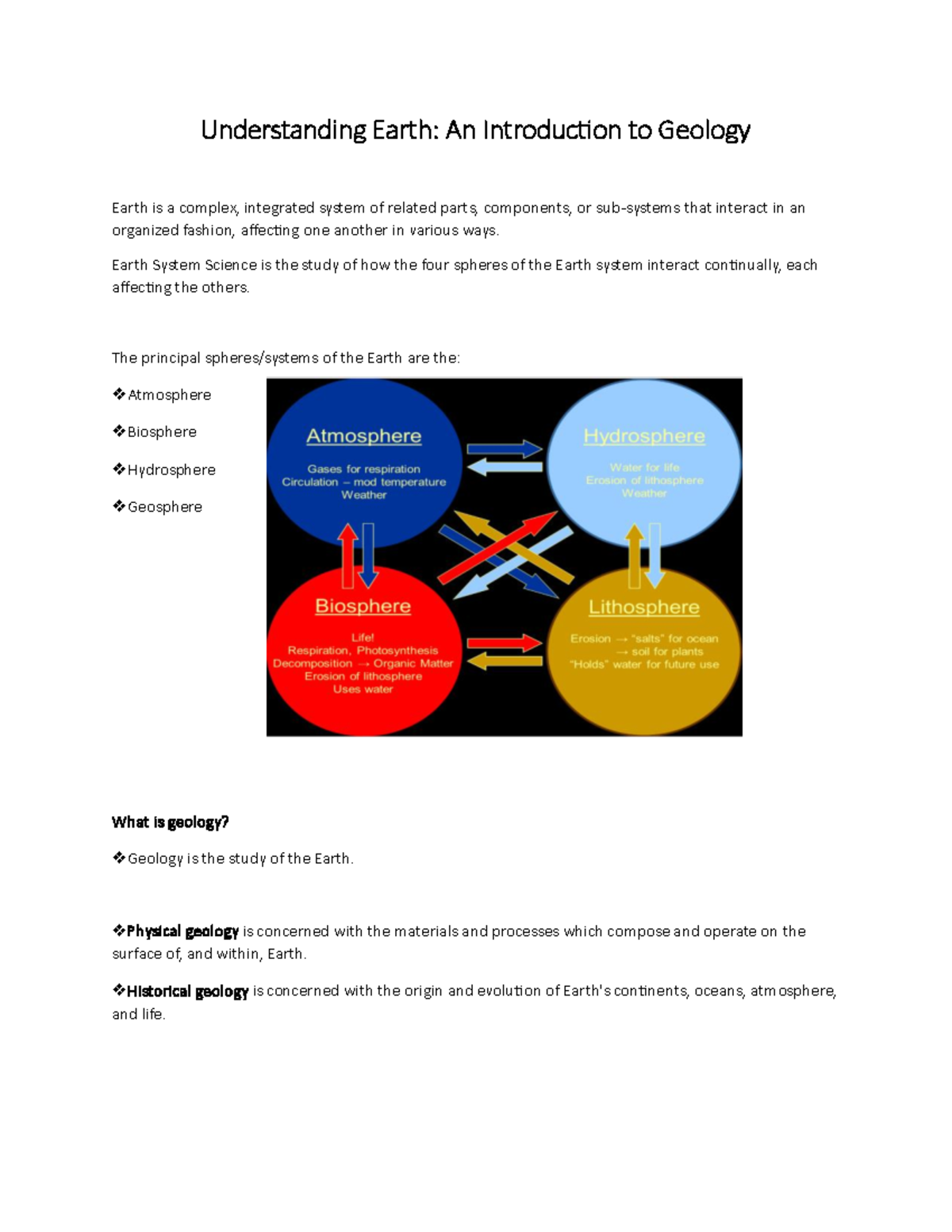 Understanding Earth - An Introduction to Geology - Understanding Earth ...