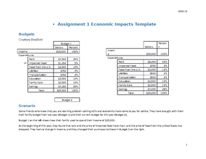 Cf ECO100 week7 macroeconomic case study w excel example - ECO Week 7 ...