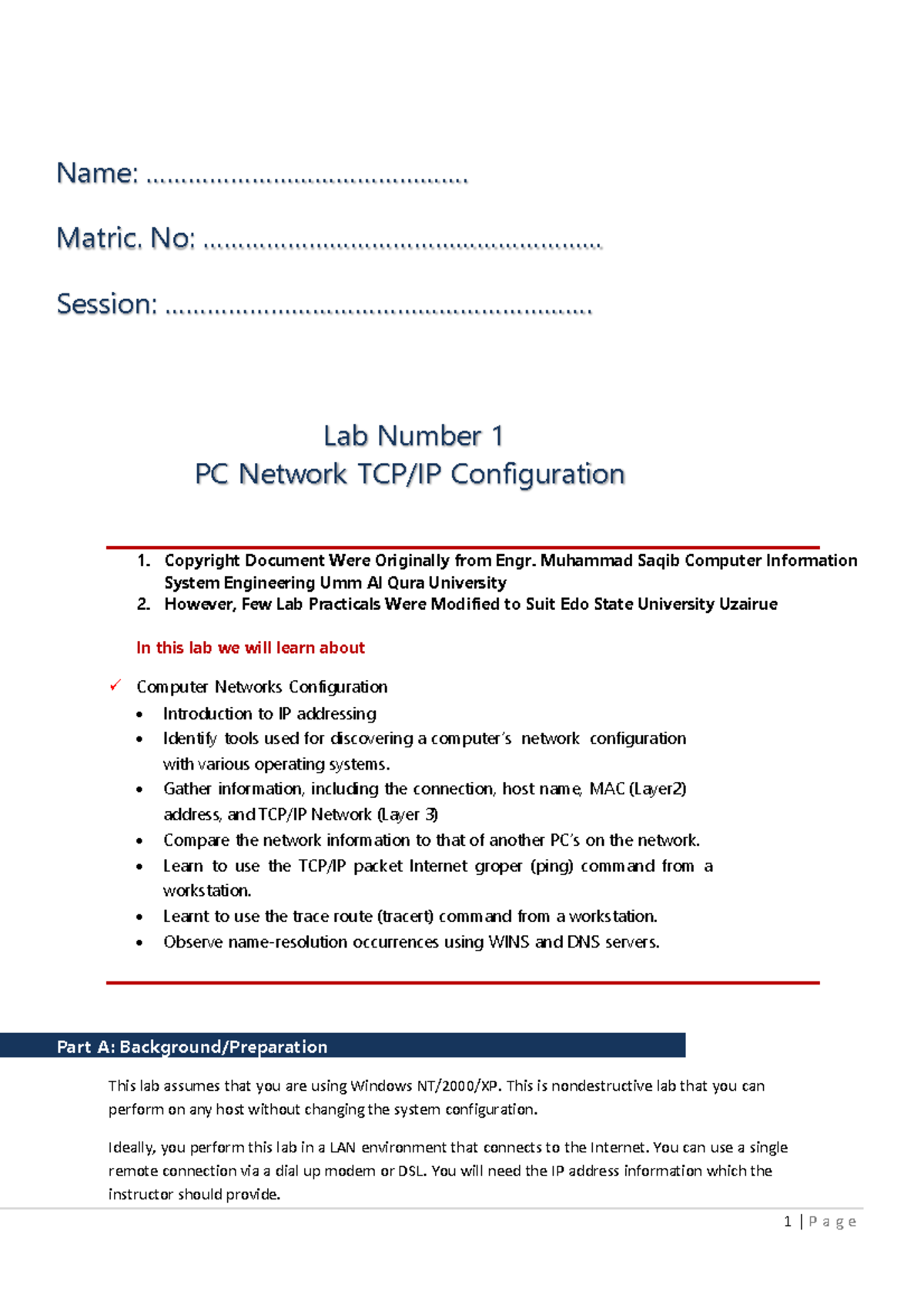 introduction to ent - Name ...