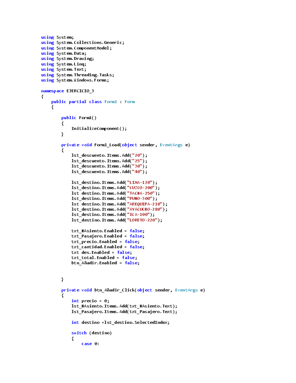 Ejercicio-3 - Apuntes del curso de programacion. - using System; using ...