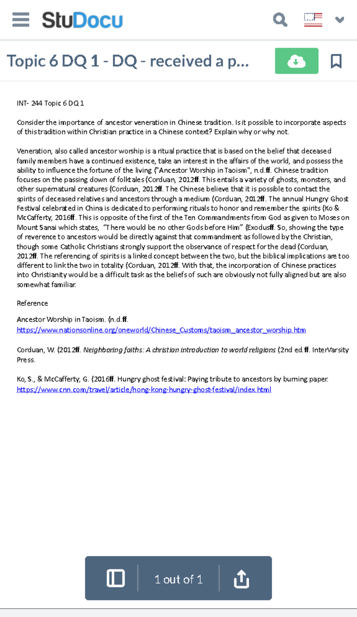 Topic 6 DQ 1 - DQ - received a perfect score - INT- 244 Topic 6 DQ 1 ...