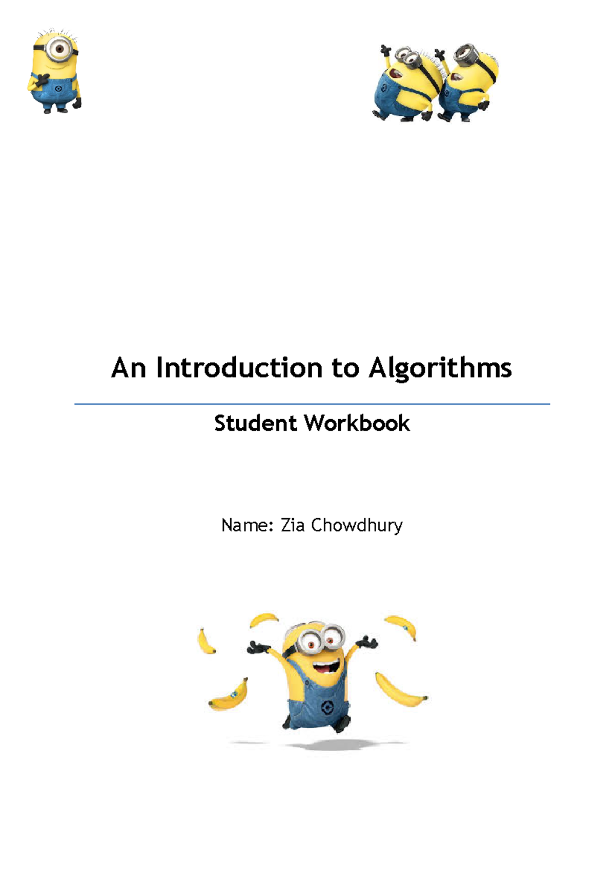 Algorithms - Students Booklet zia - An Introduction to Algorithms ...