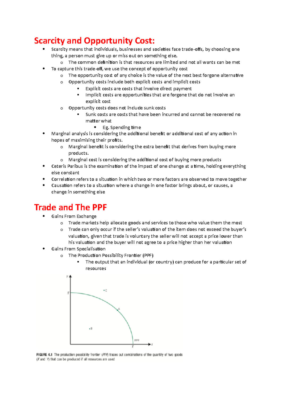 Economics for Business Decision Making Notes - Scarcity and Opportunity ...