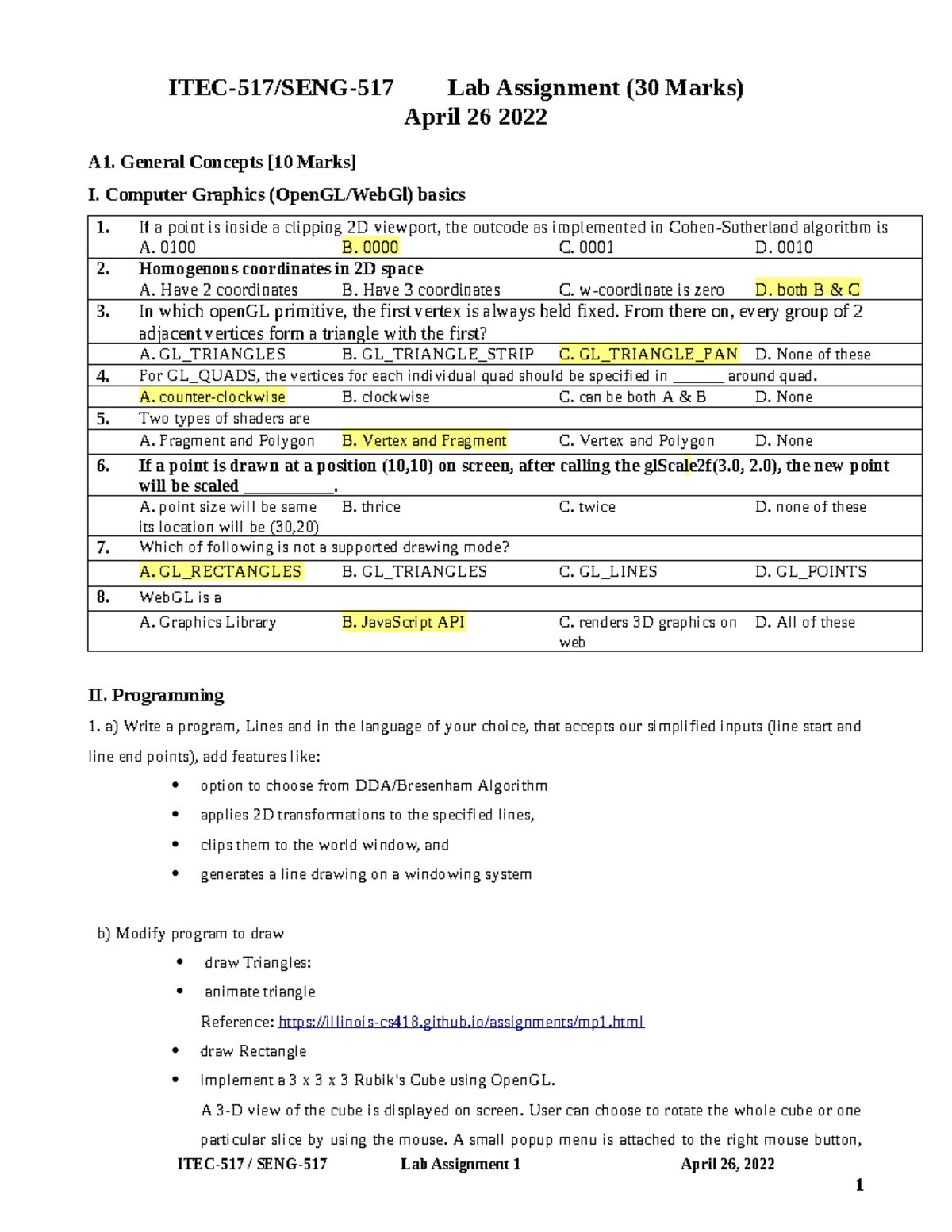 Lab-Assignment 1 Computer graphics: for those - ITEC-517/SENG-517 Lab ...