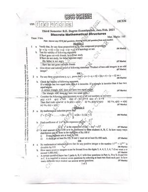 DMS Solved Paper Jan 2020 - Discrete Mathematical Structures - Studocu