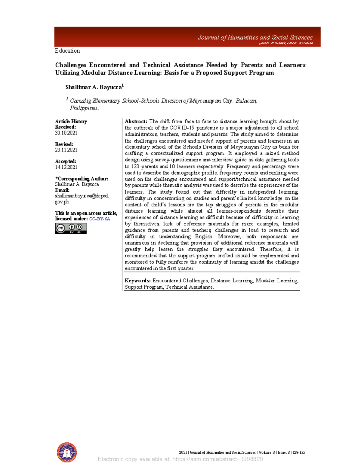 SSRN-id3998829 - Given - 2021 | Journal of Humanities and Social ...