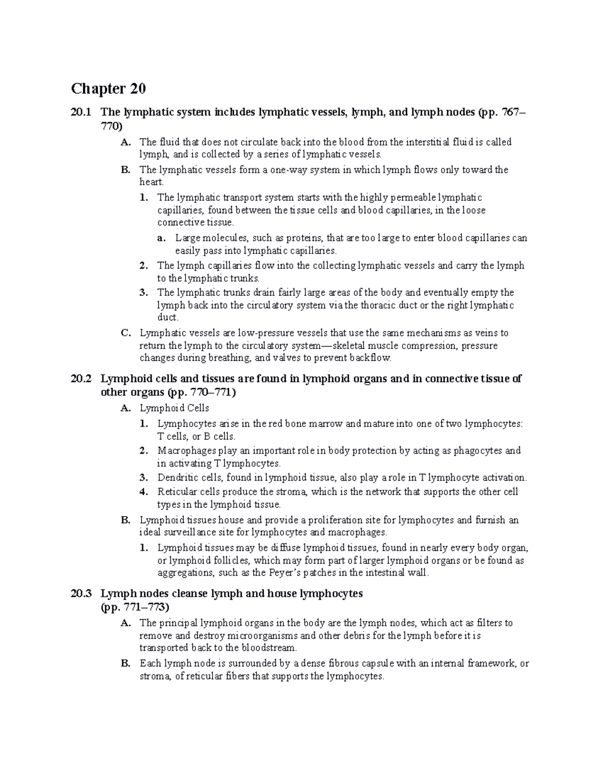 Ch 20 and 26 Review - Chapter 20 20 The lymphatic system includes ...
