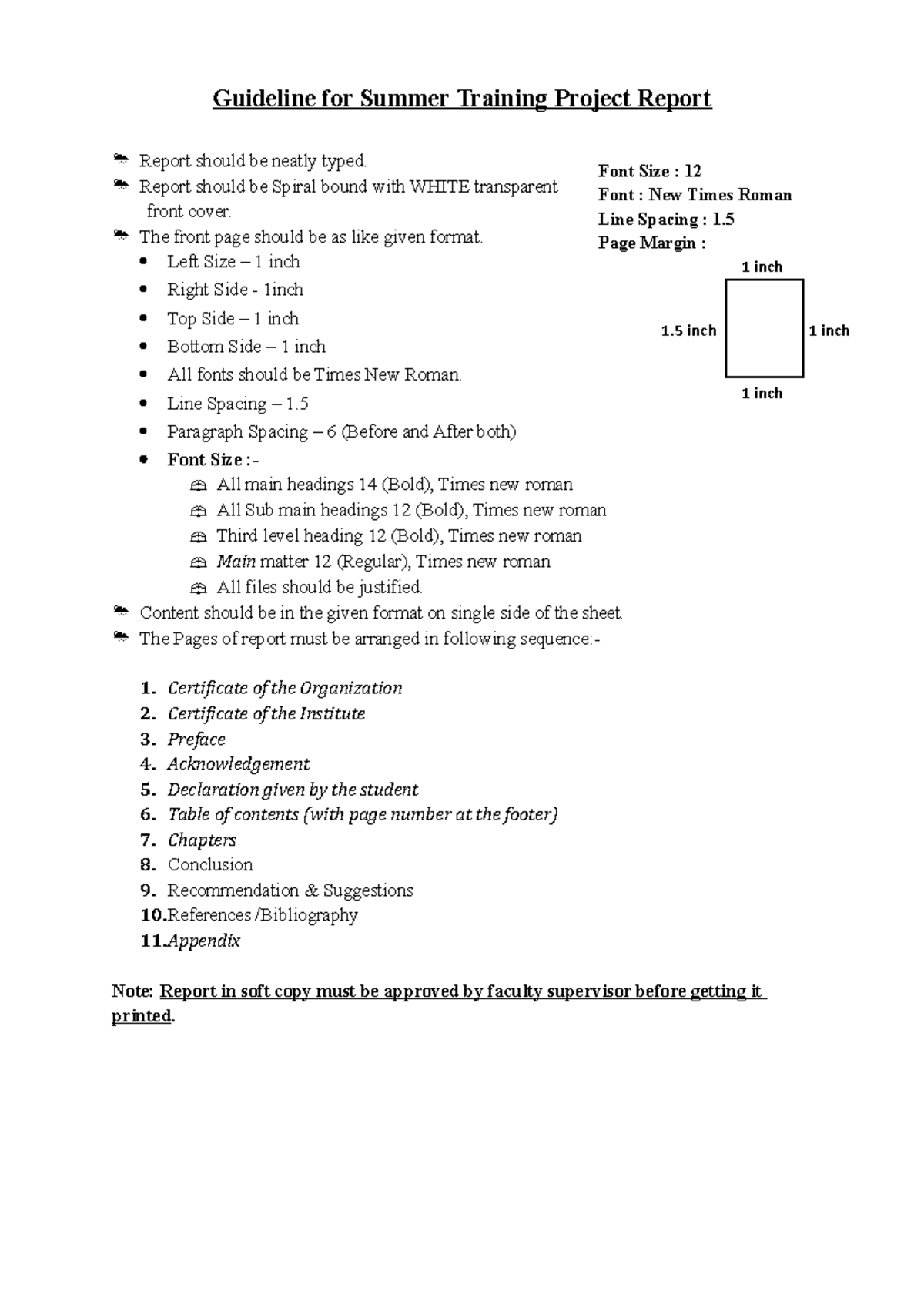 Guideline for Summer Training Report - Guideline for Summer Training ...
