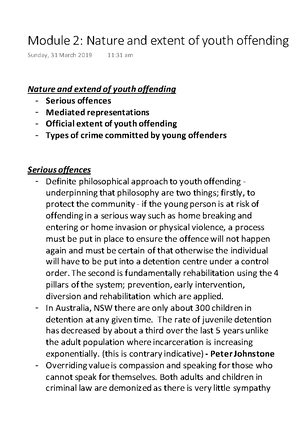 Module 3 Correlates of Offending and Victimisation - Module 3 ...
