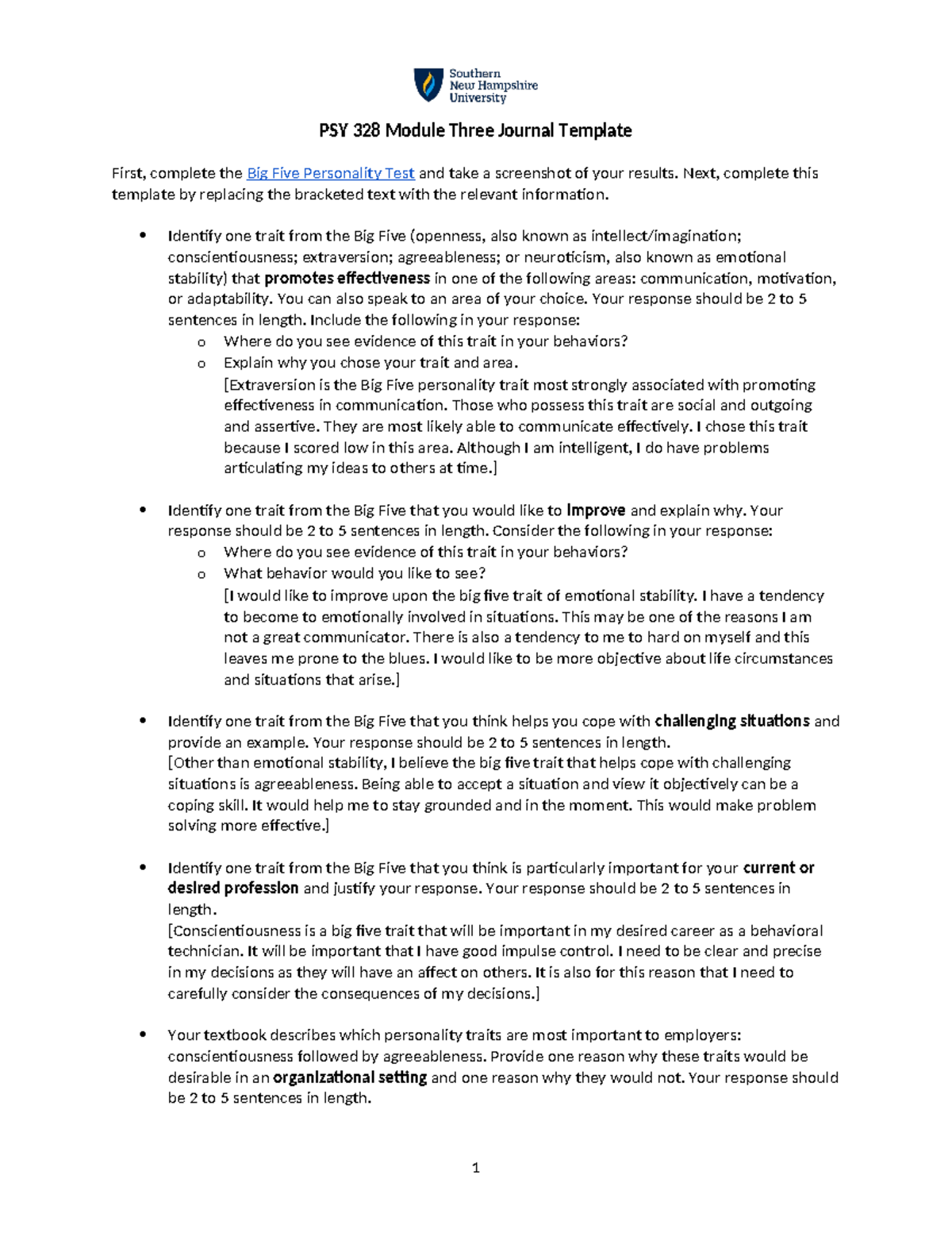 Module 3_journal - PSY 328 Module Three Journal Template First ...