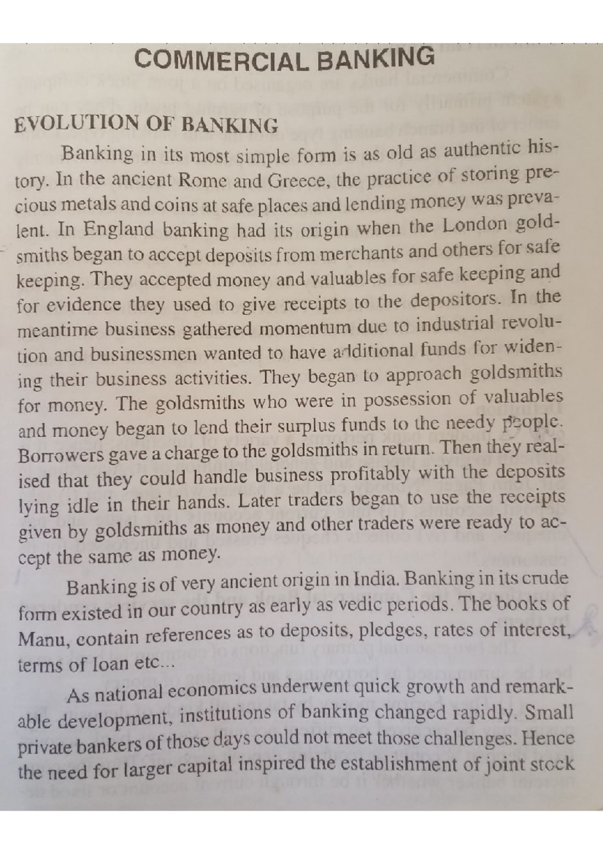 Evolution of banking - Banking theory and practice - Studocu