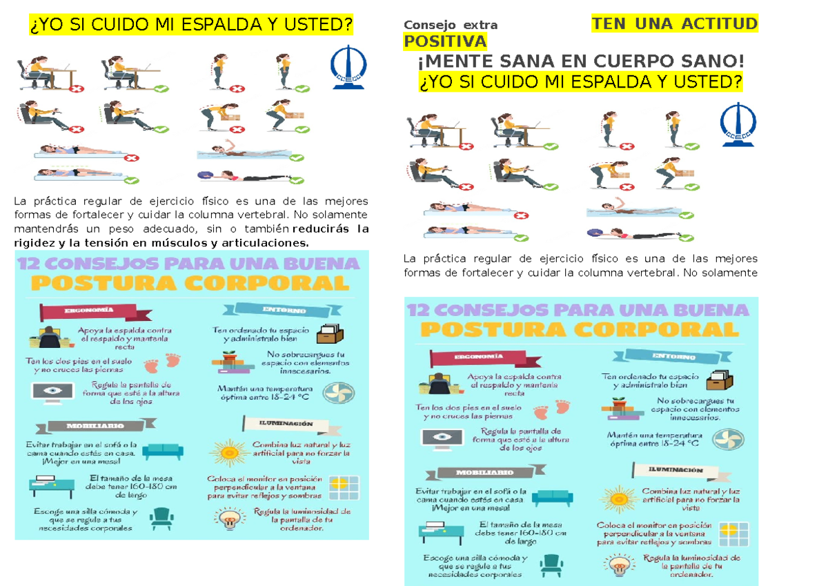 YO SI Cuido MI Espalda Y Usted - ¿YO SI CUIDO MI ESPALDA Y USTED? La ...