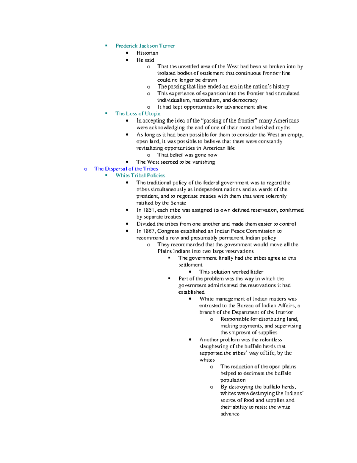 American Cold War - Frederick Jackson Turner Historian He said o That ...