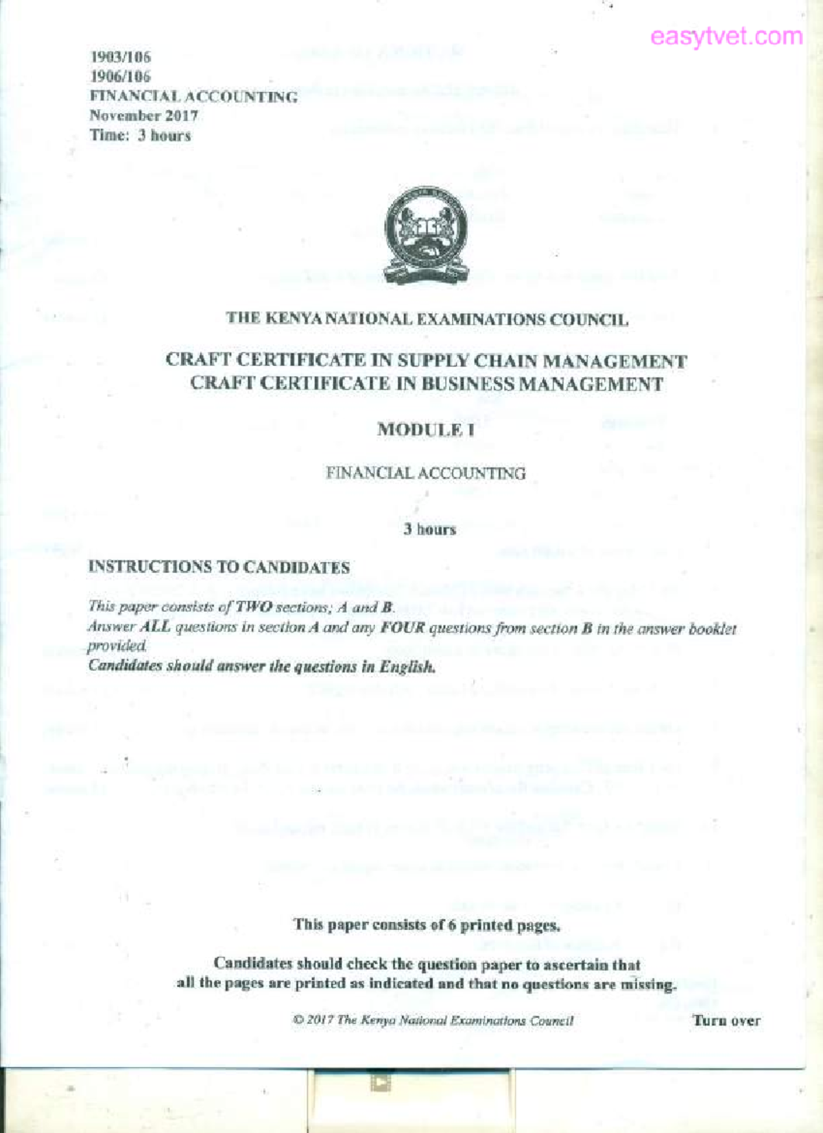 2017 nov(31) - Practice materials - easytvet FINANCIAL ACCOUNTING ...