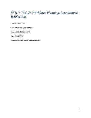 D081 task1 - WGU D081 task 1- passed - Task 1: Innovative and Strategic ...