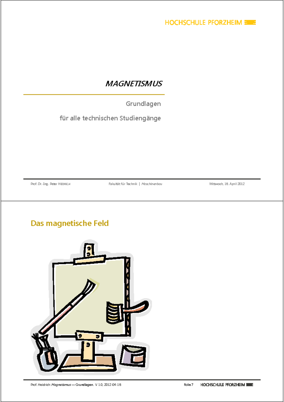 Magnetismus-Grundlagen - Prof. Heidrich: Prof. Dr.-Ing. Peter H ...
